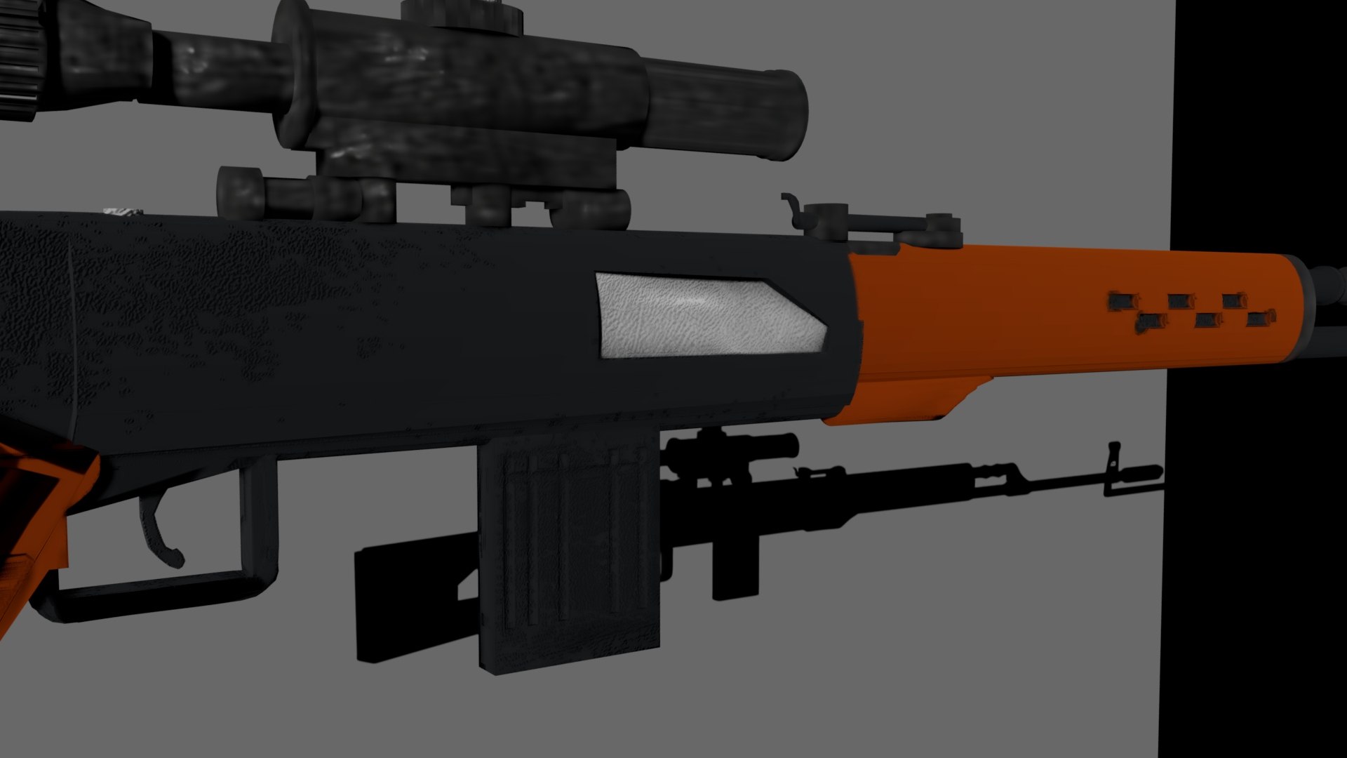 Russian SVD Dragunov Modeled In Blender And Rendered In Maya 3D Model ...