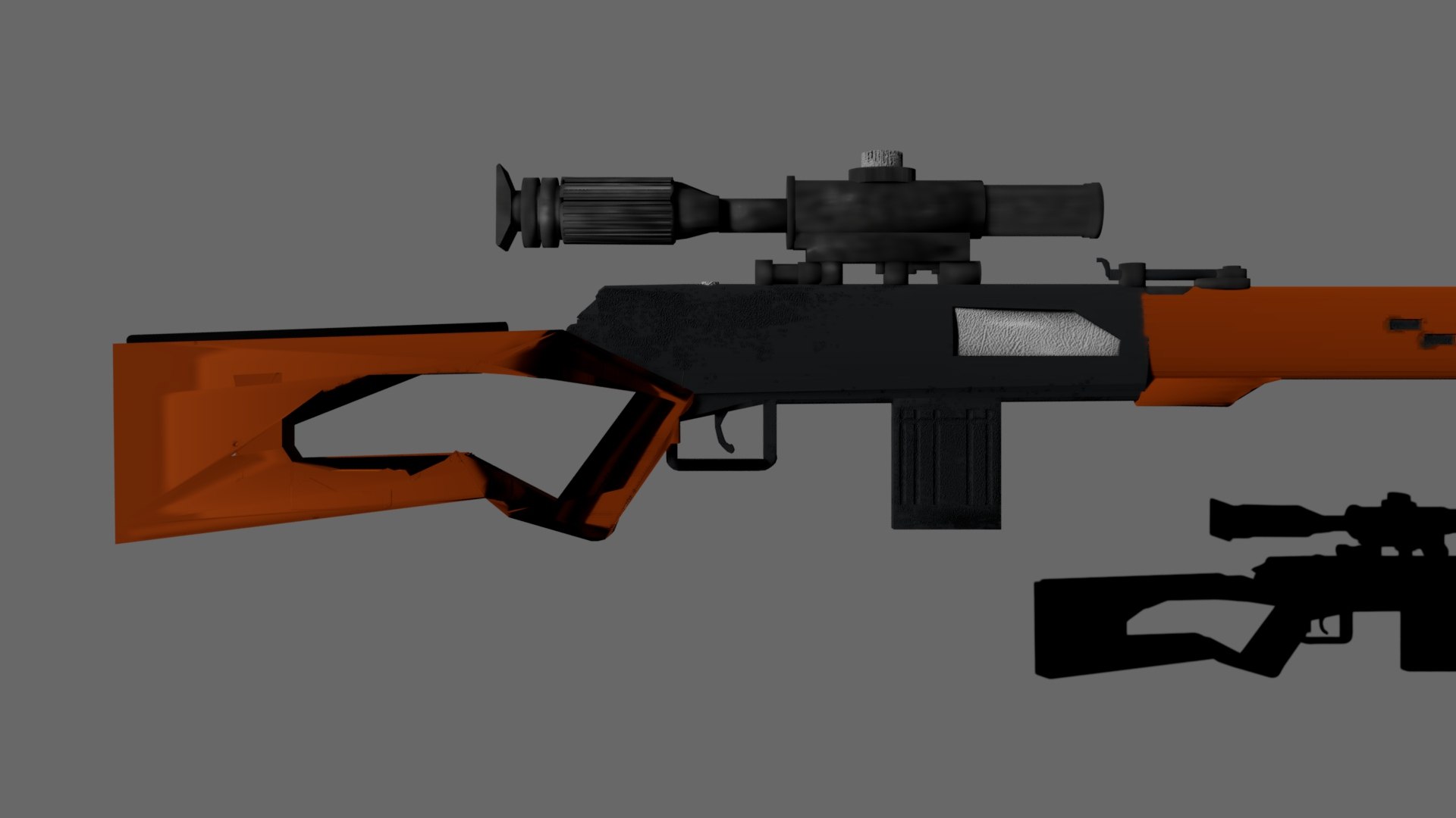 Russian SVD Dragunov Modeled In Blender And Rendered In Maya 3D Model ...