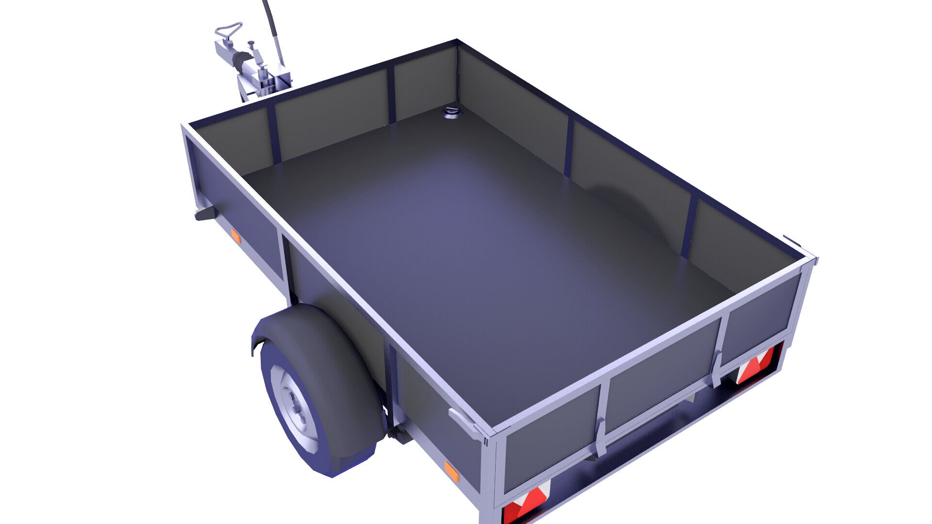 Open Cargo Trailer Low Poly 20 3D Model - TurboSquid 1871186