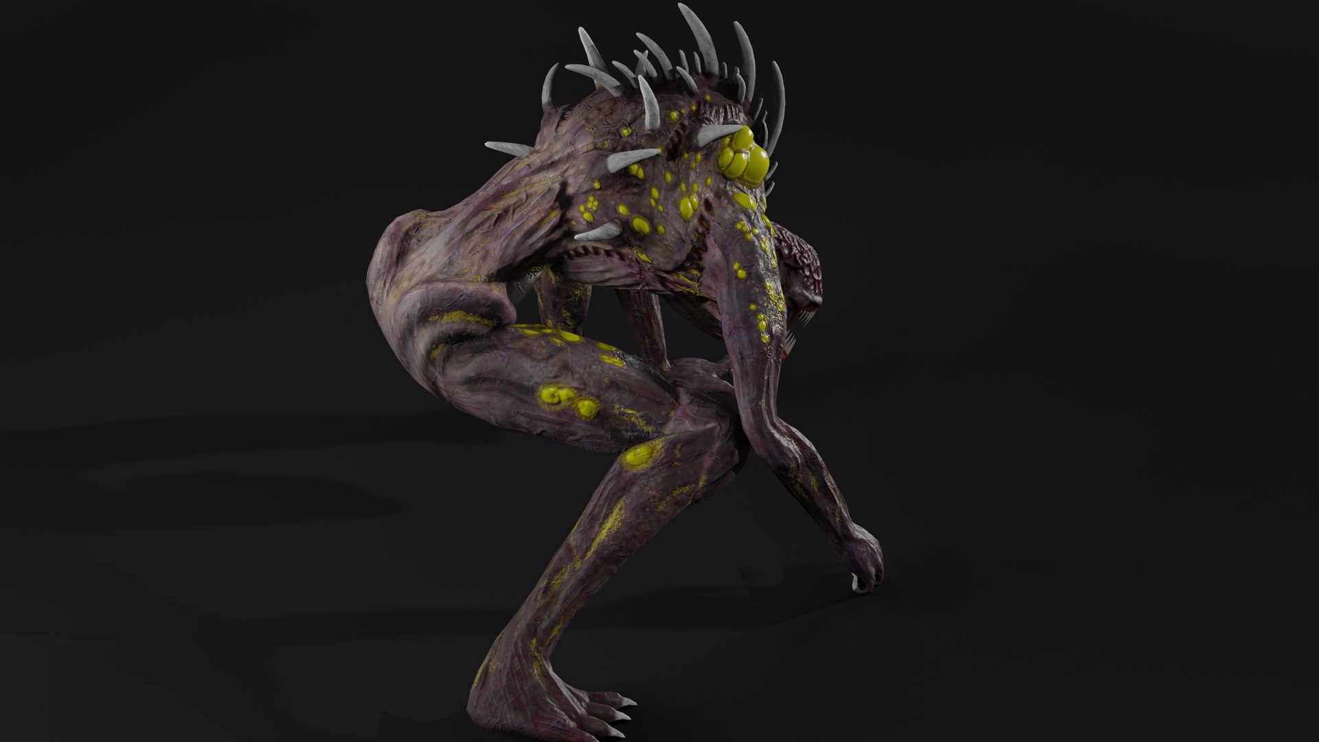 Mutant monster Low-poly 3D model - TurboSquid 2105295