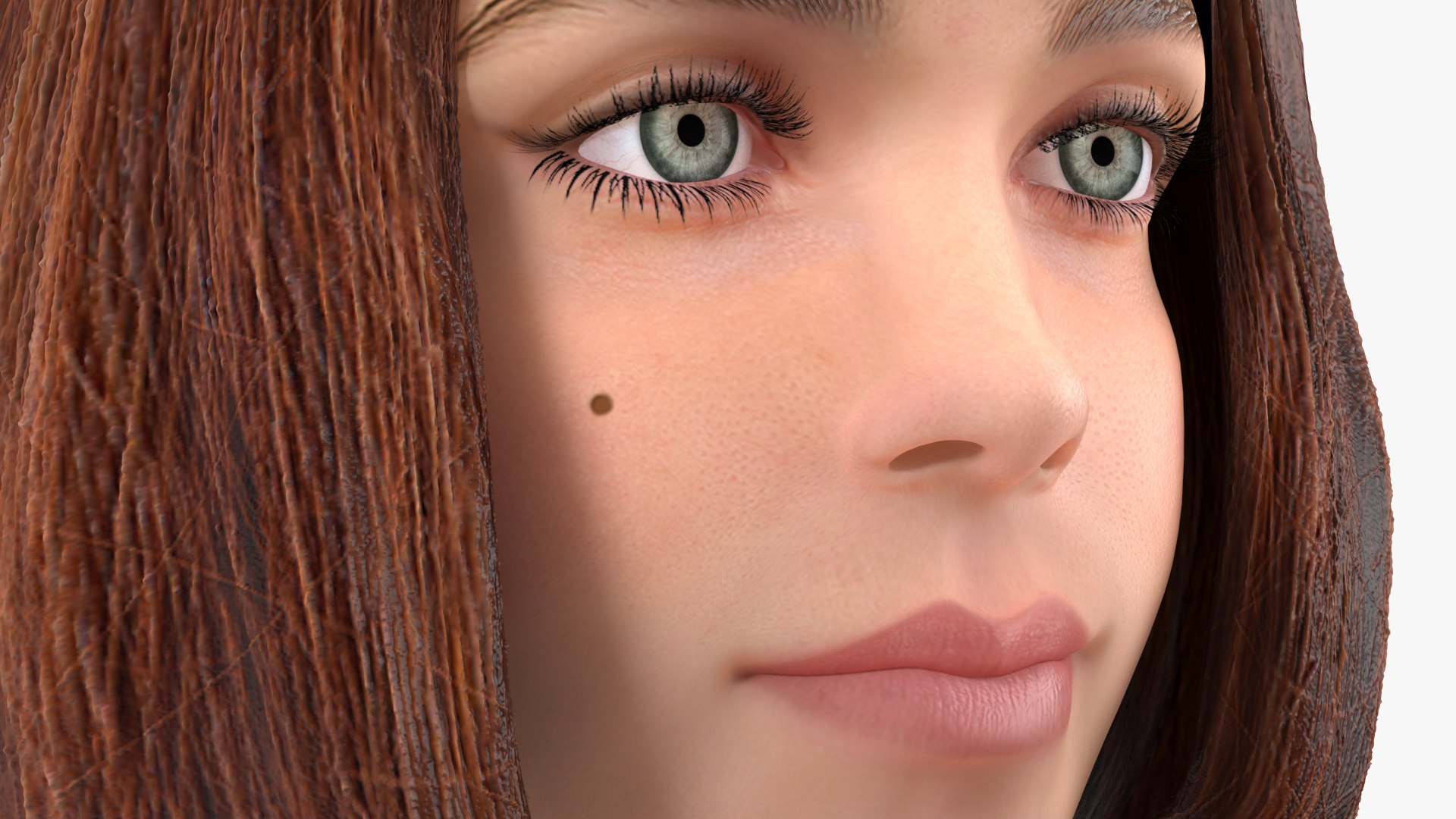 Girl Head 3D Model - TurboSquid 1752647