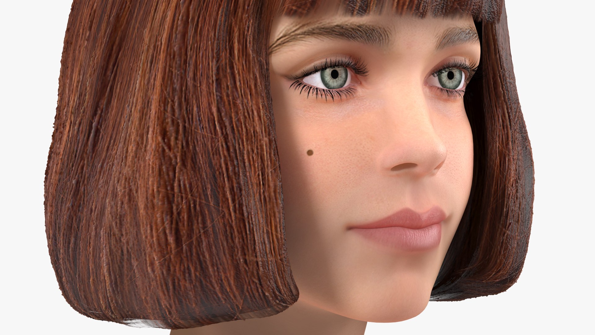 Girl Head 3D Model - TurboSquid 1752647