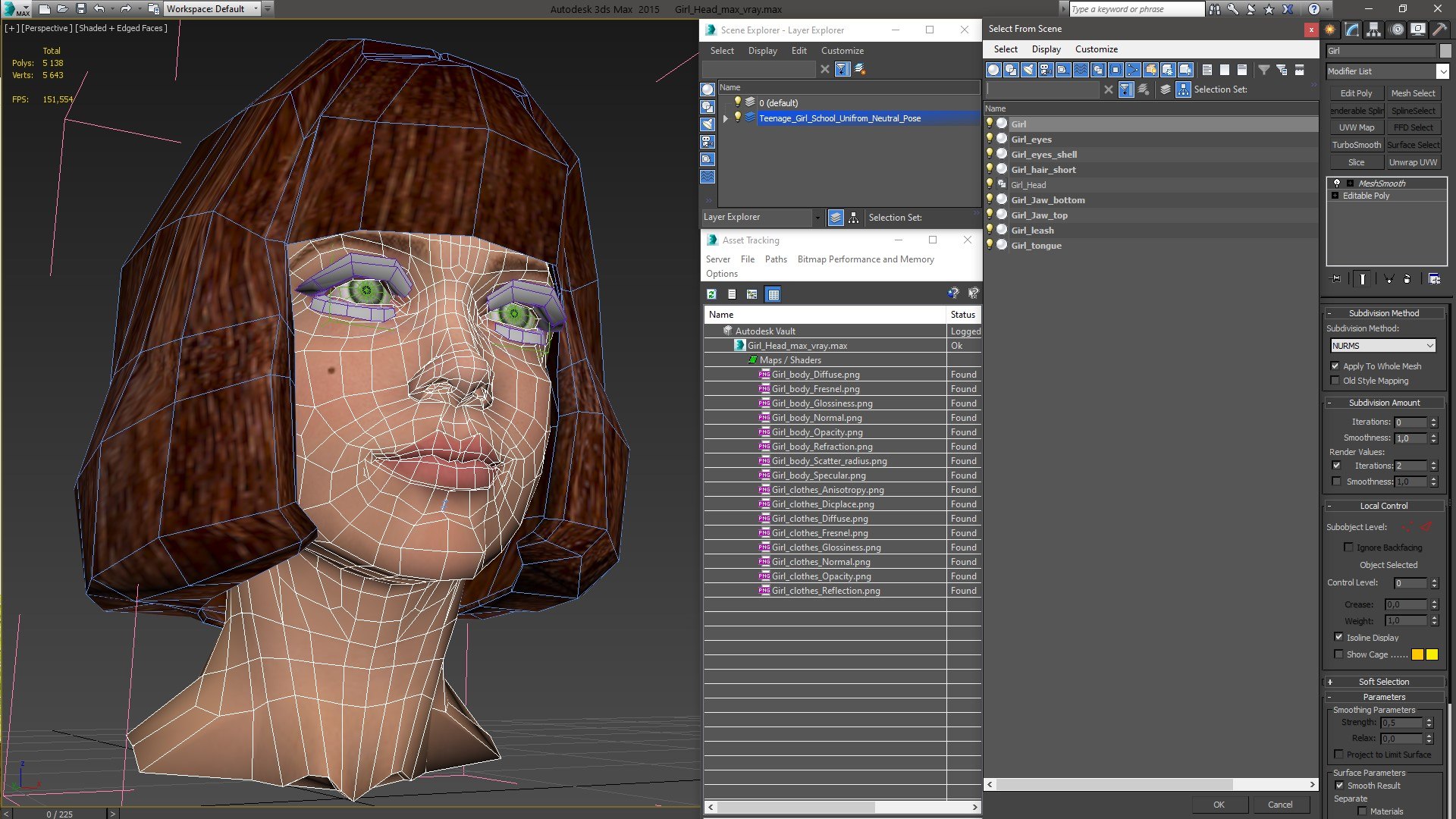 Girl Head 3D Model - TurboSquid 1752647