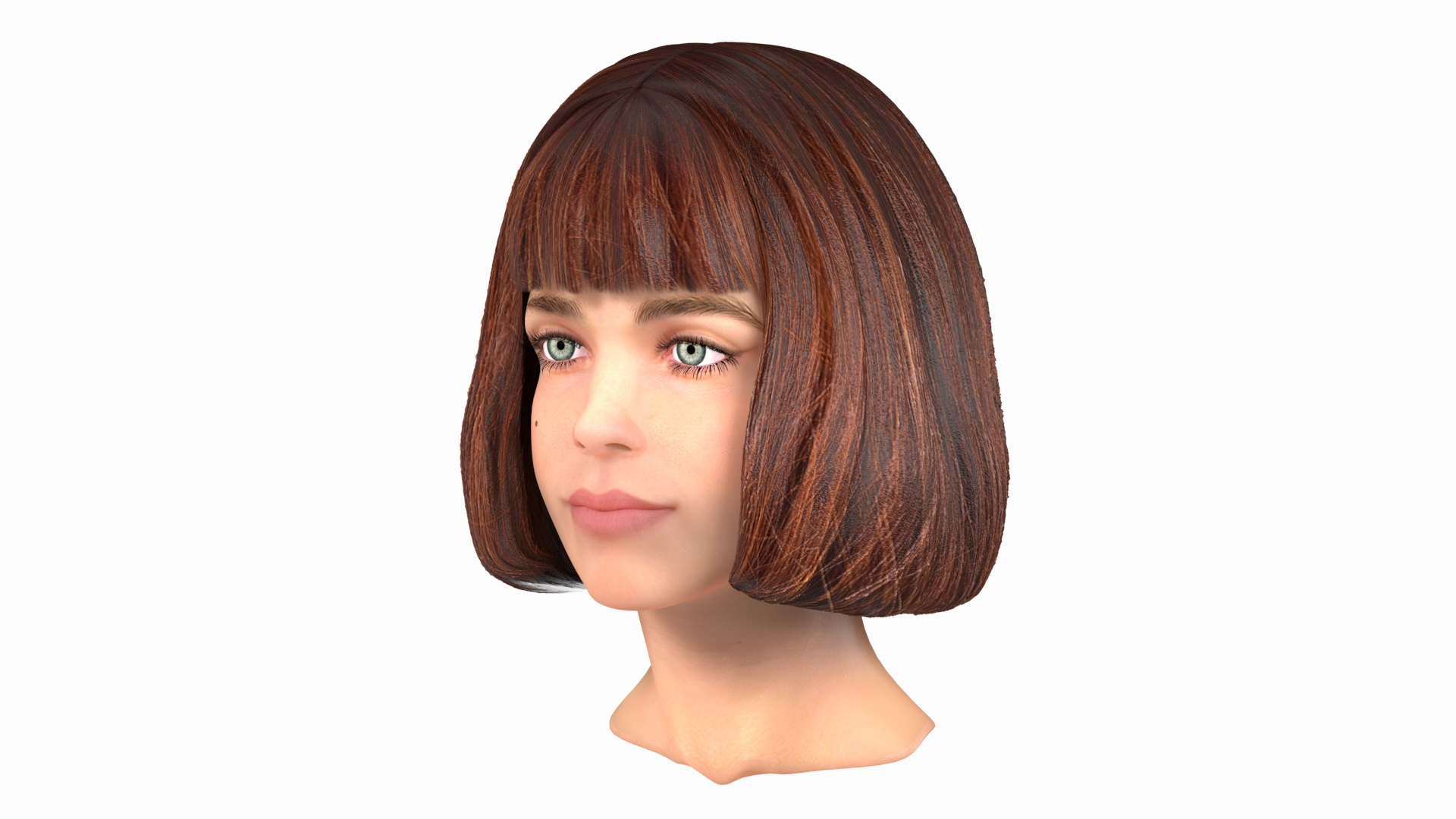 Girl Head 3D Model - TurboSquid 1752647