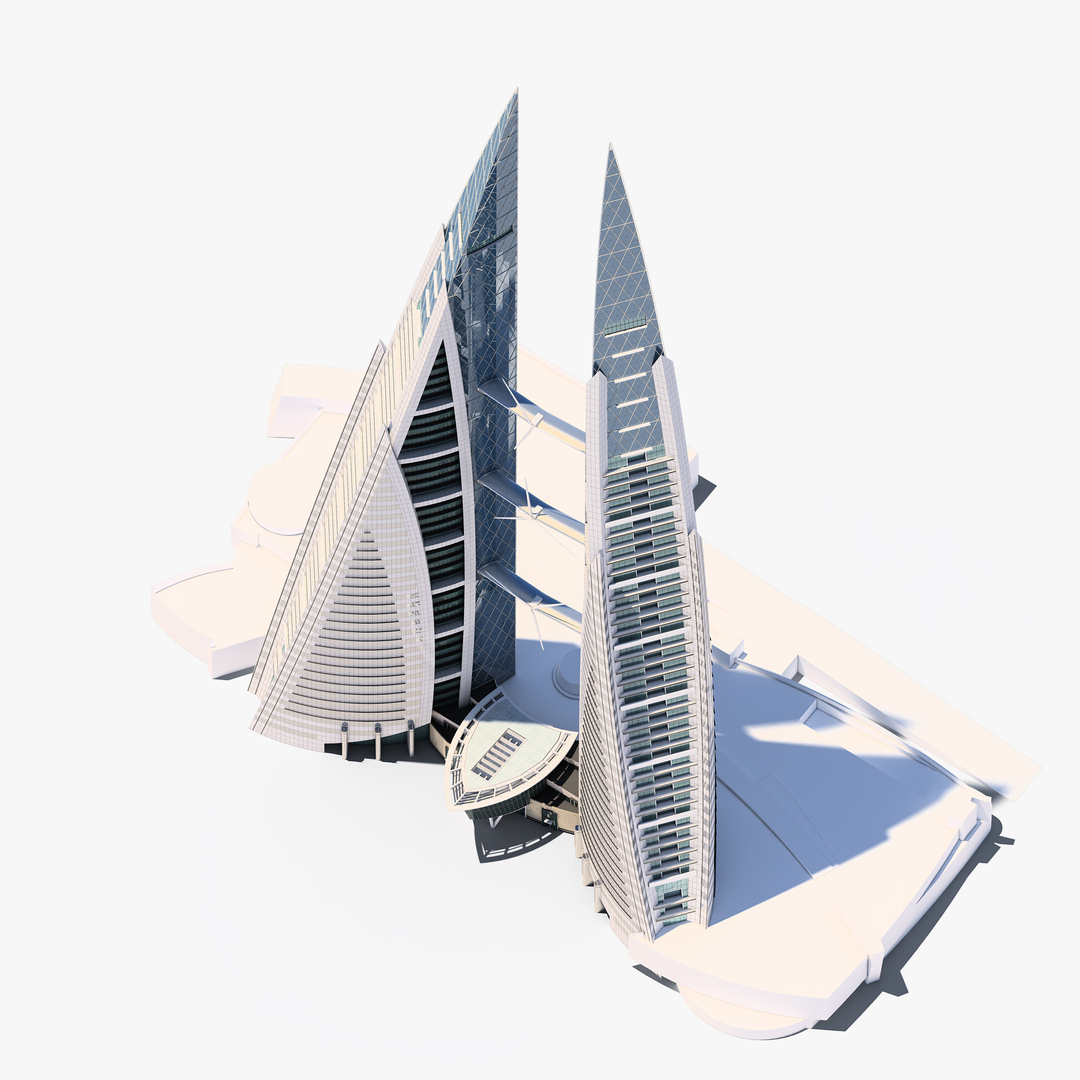 3D Bahrain World Trade Center model - TurboSquid 1817362