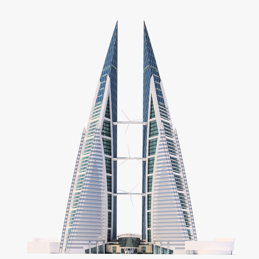 3D Bahrain World Trade Center model - TurboSquid 1817362