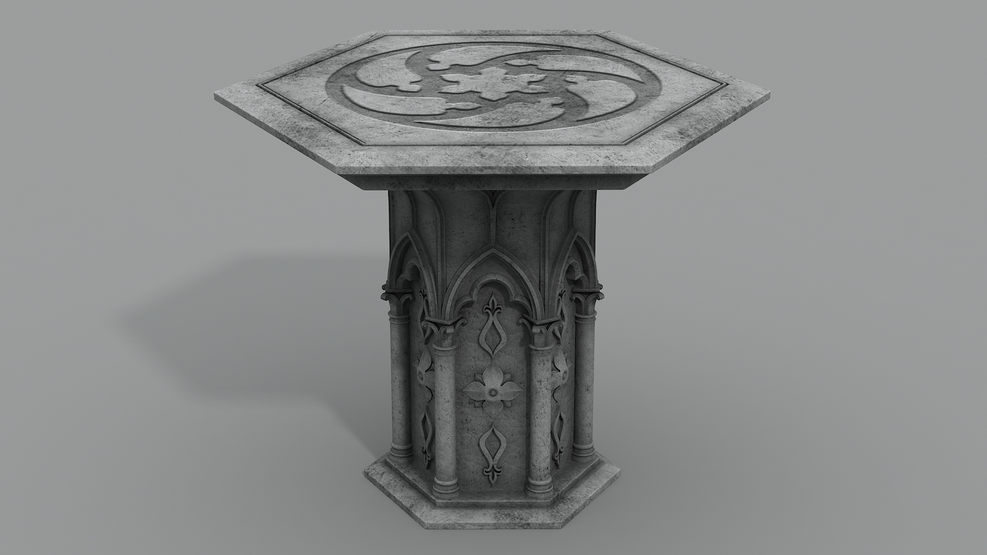3D Gothic Table - TurboSquid 1813396