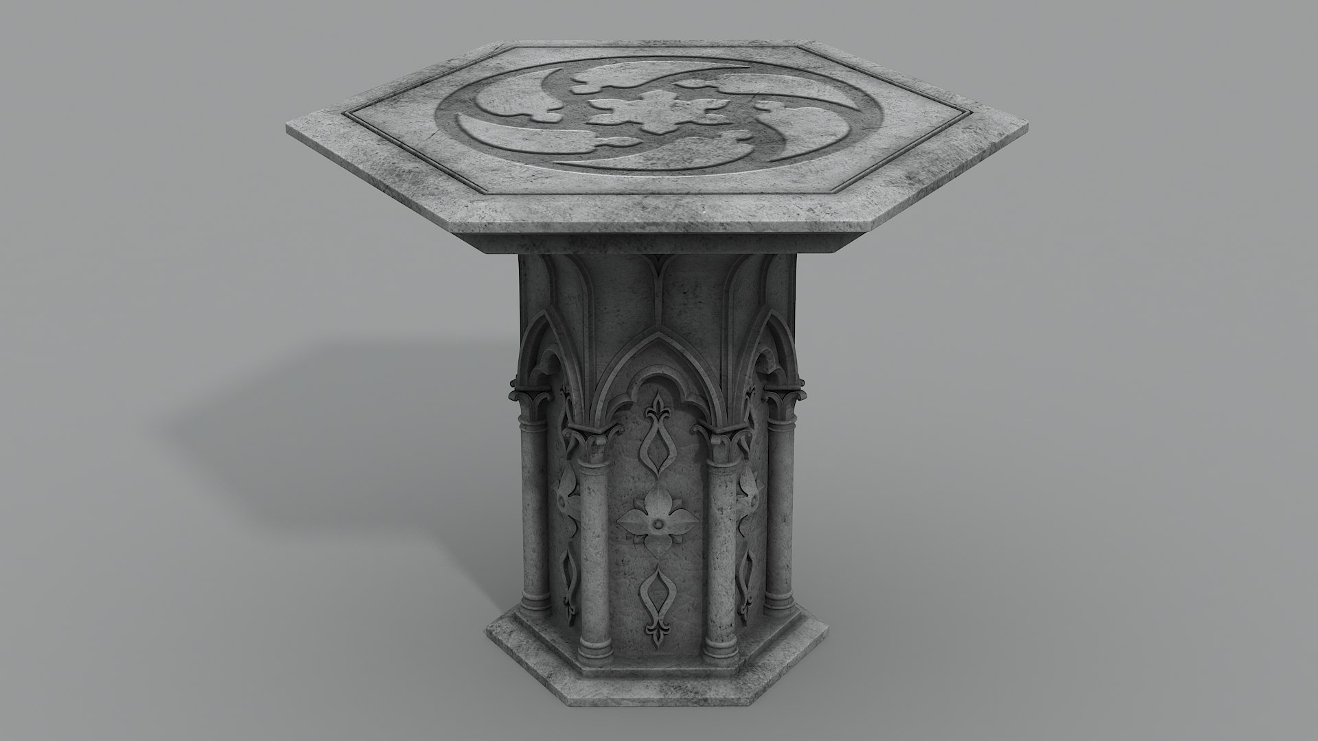 3D Gothic Table - TurboSquid 1813396