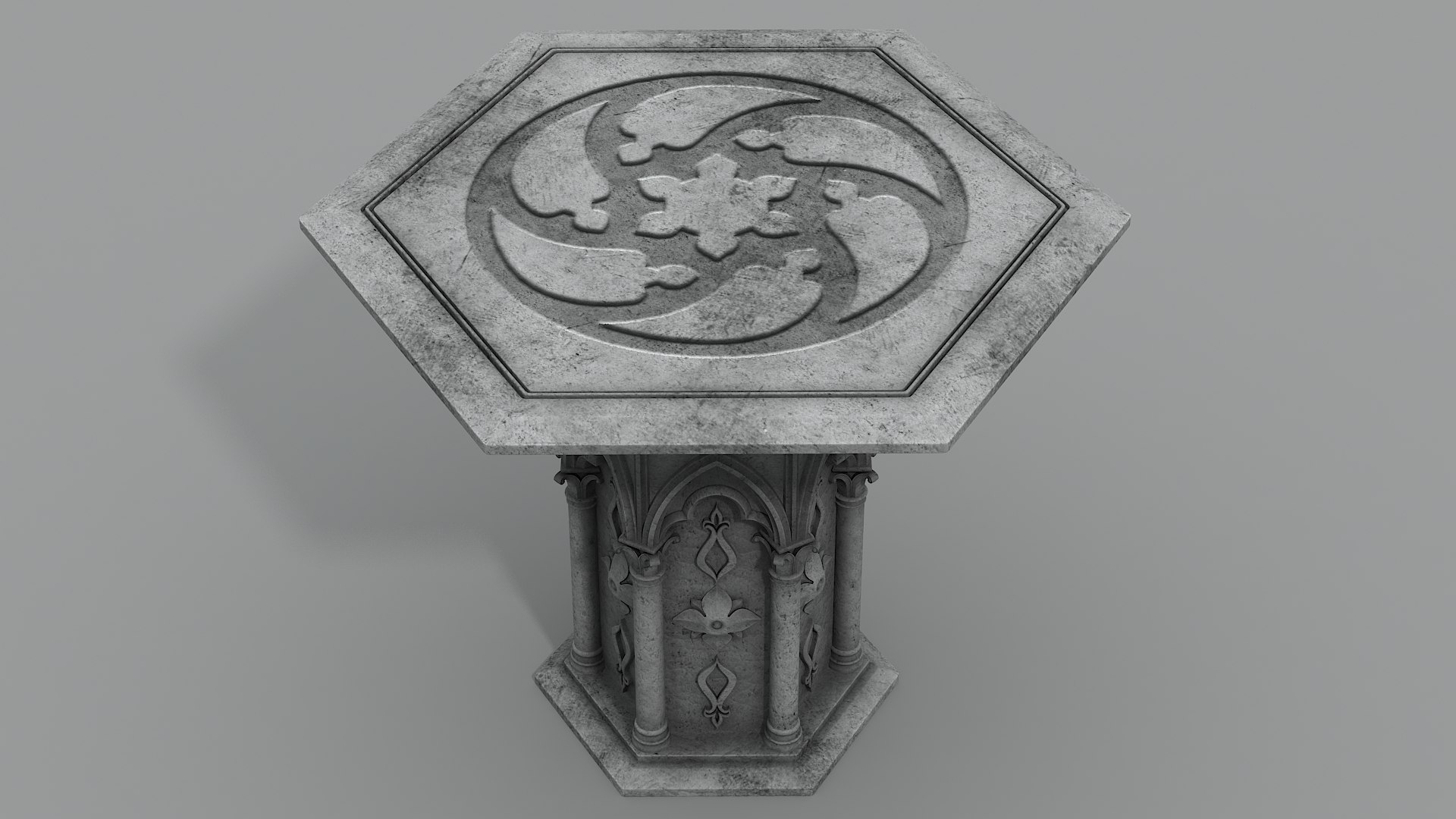 3D Gothic Table - TurboSquid 1813396