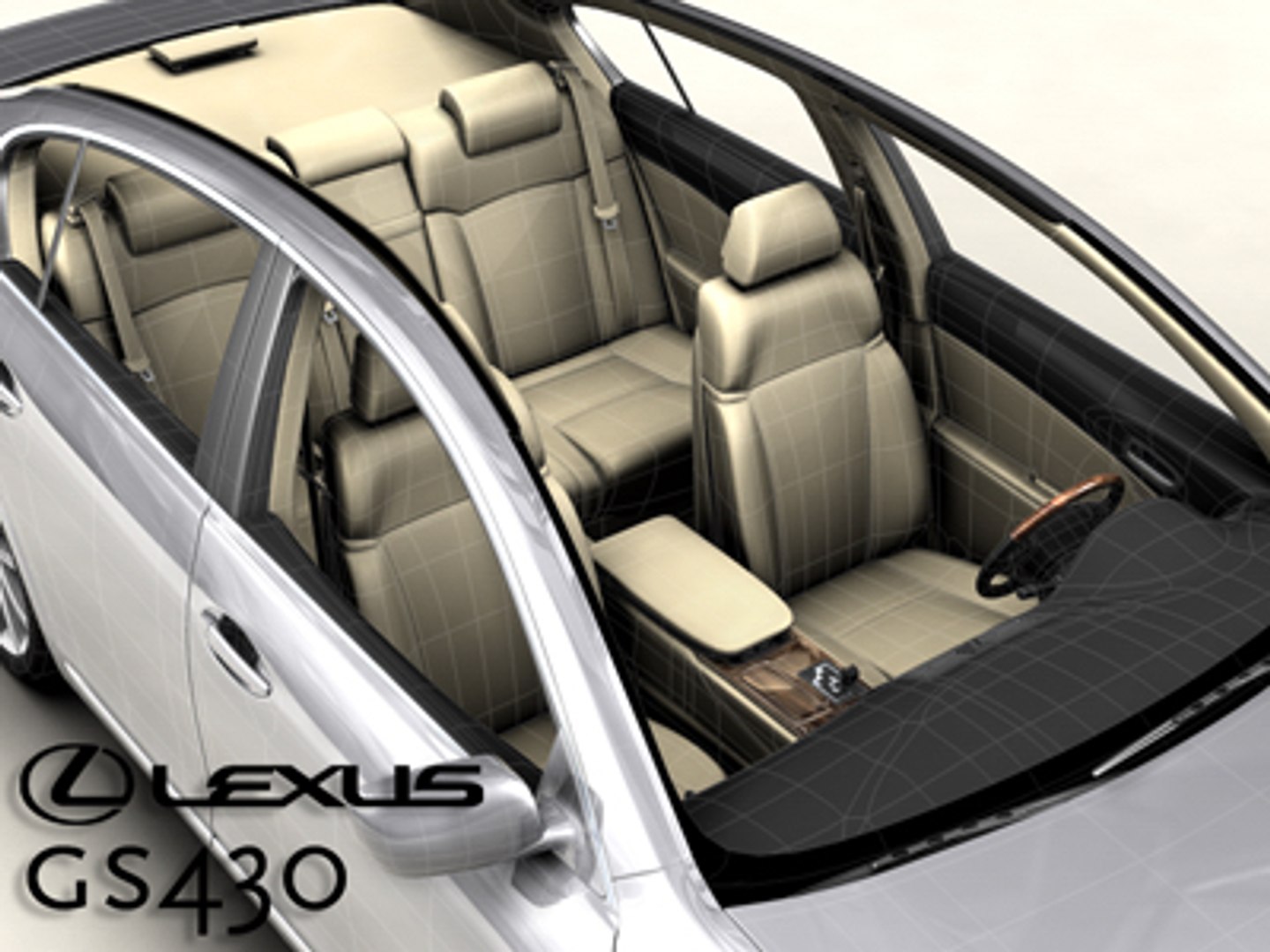 lexus gs interior car 3d model