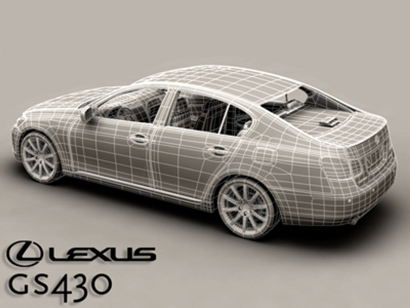 lexus gs interior car 3d model