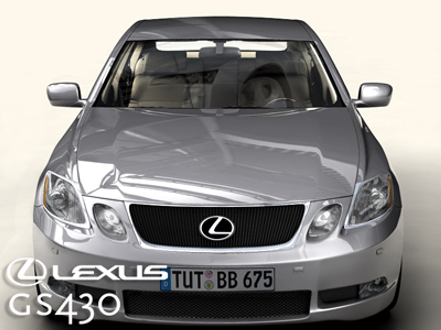 lexus gs interior car 3d model