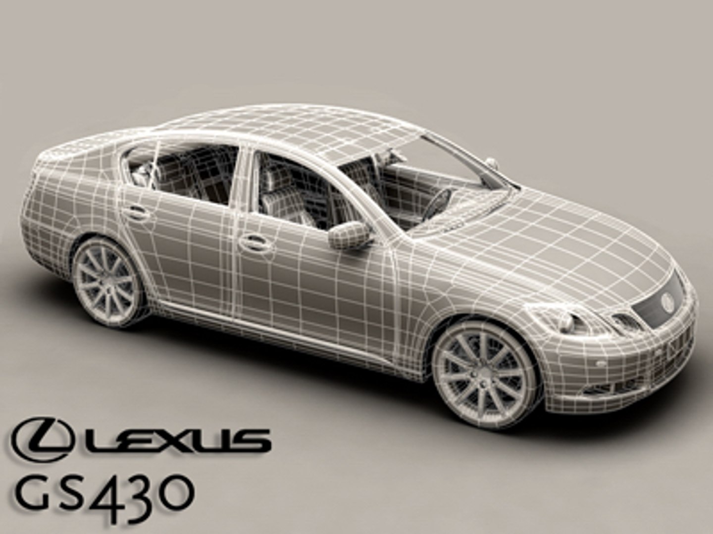 lexus gs interior car 3d model