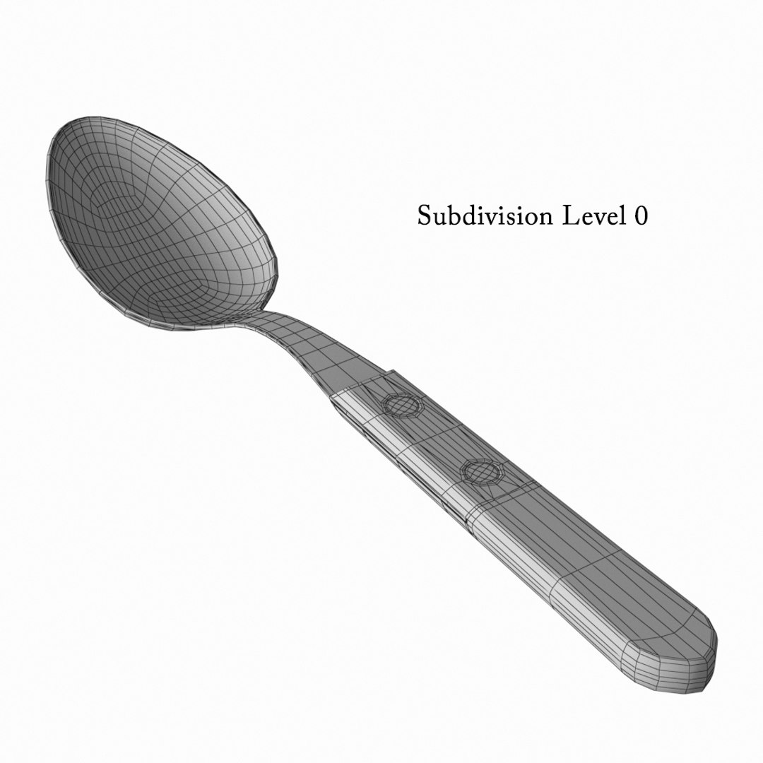 3D realistic spoon wooden handle - TurboSquid 1199607