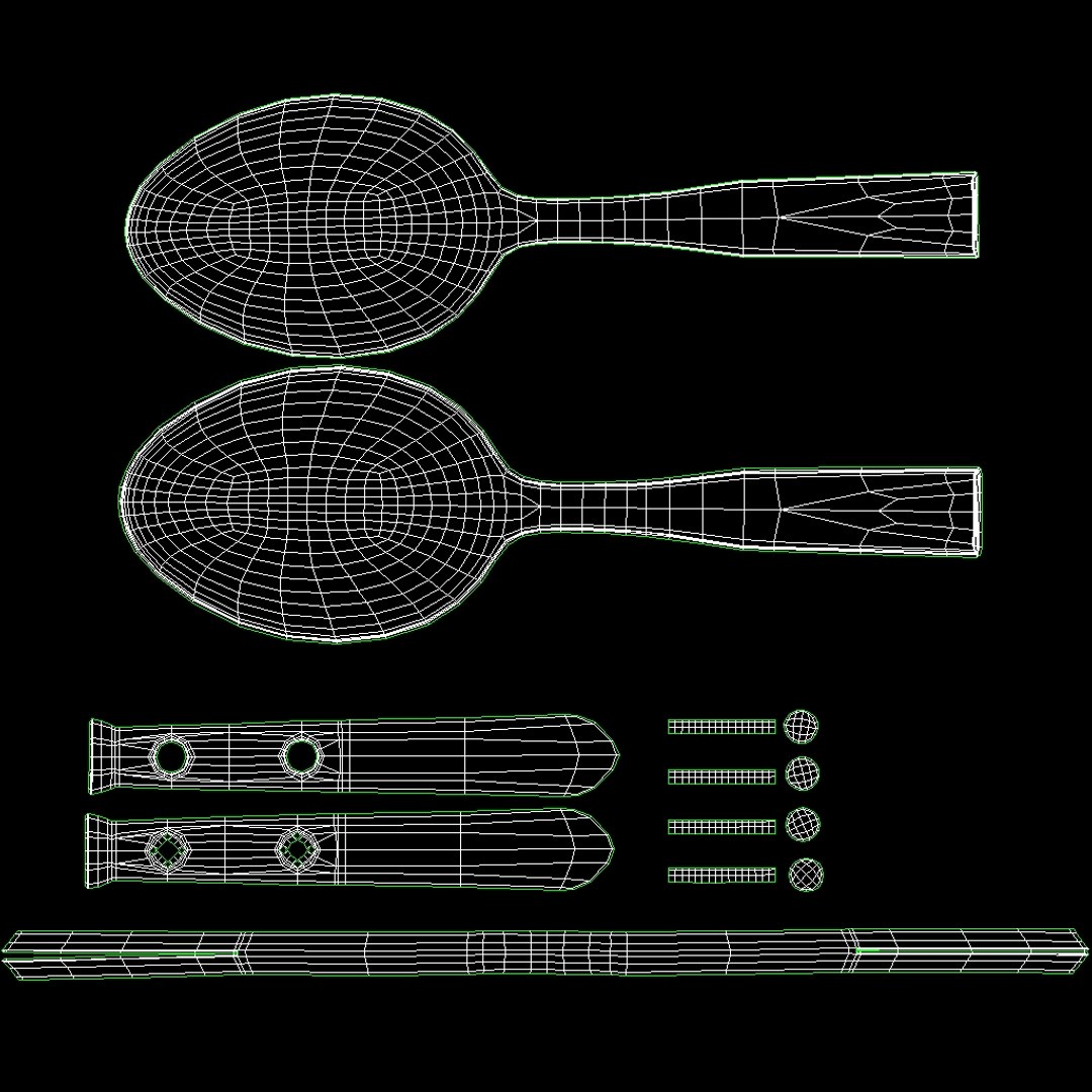 3D realistic spoon wooden handle - TurboSquid 1199607