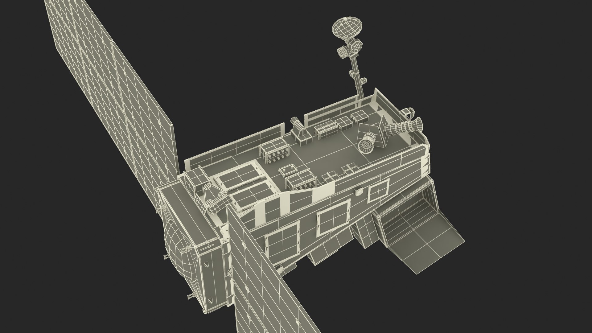 Space Satellite Equipped With Solar Panels 3D Model - TurboSquid 2318313