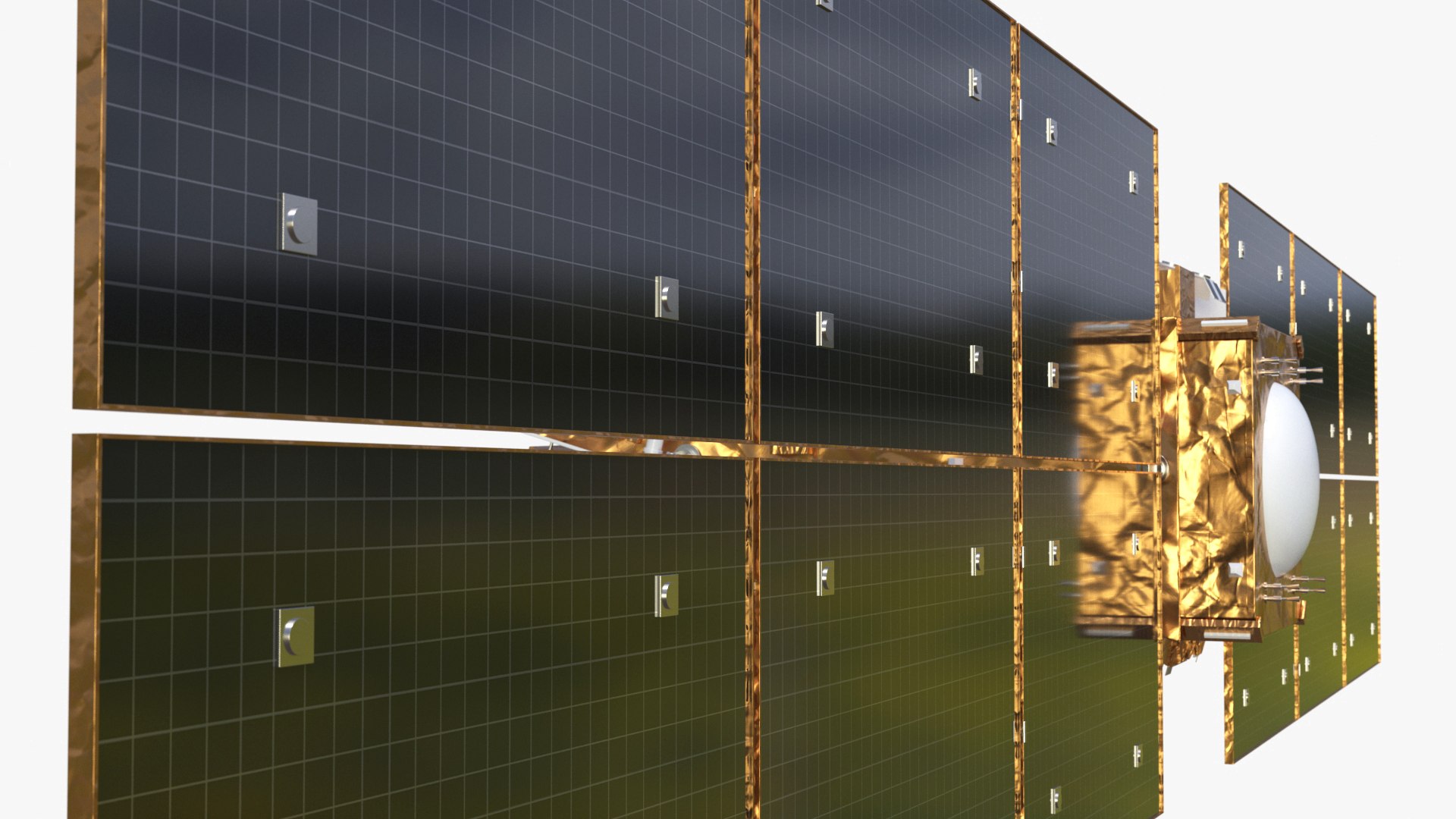 Space Satellite Equipped With Solar Panels 3D Model - TurboSquid 2318313
