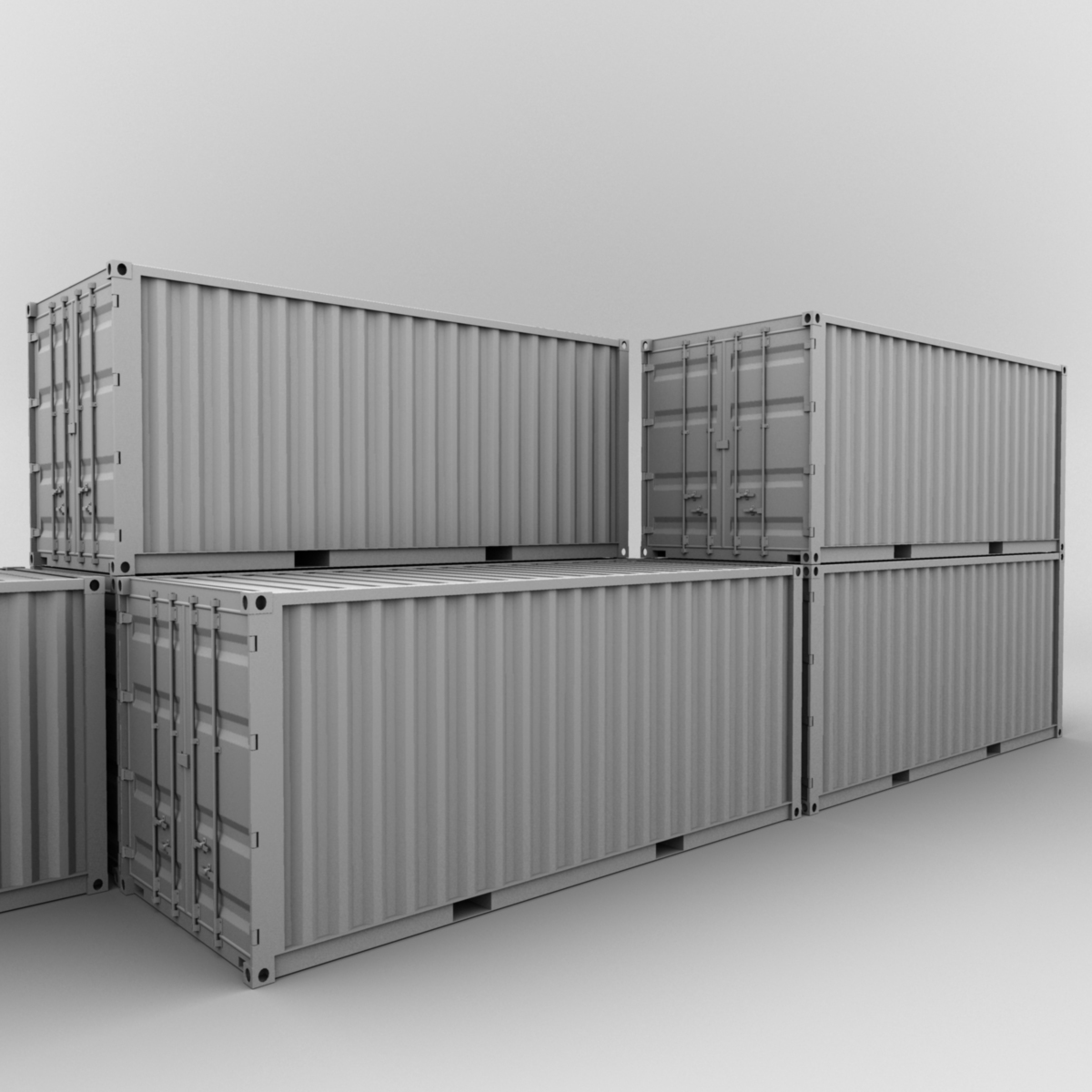 iso cargo containers 3d model