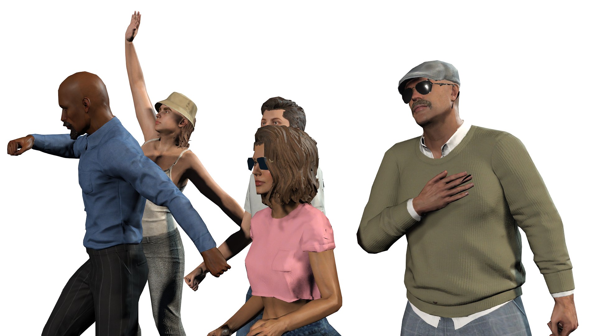 Low Poly Cheering Crowd 3D - TurboSquid 2522275