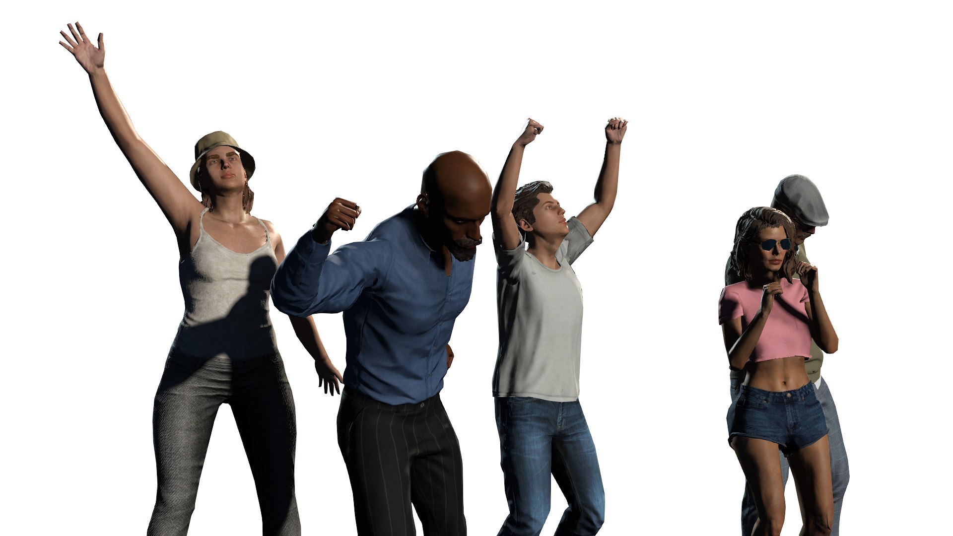 Low Poly Cheering Crowd 3D - TurboSquid 2522275