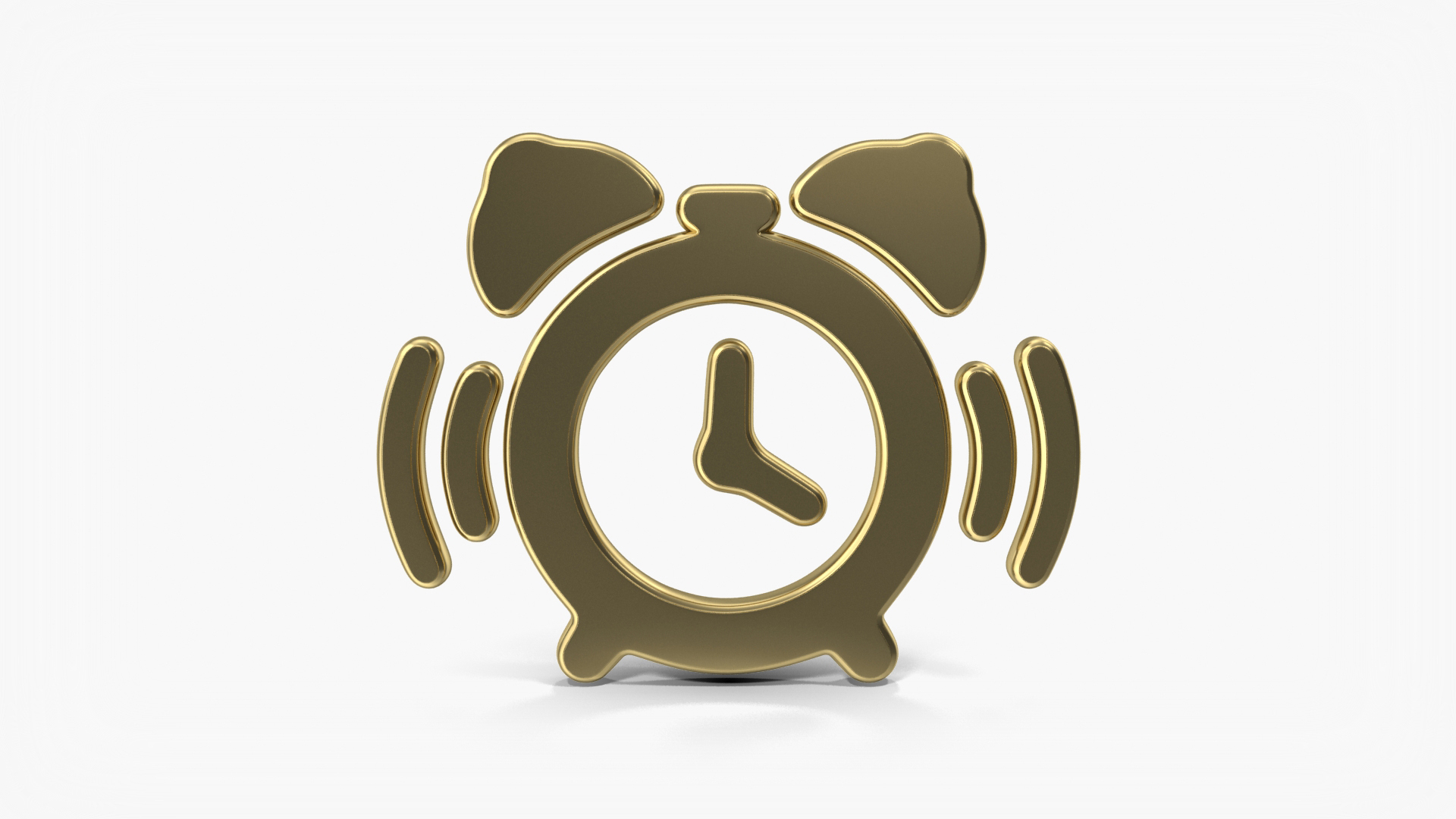 Alarm Clock Symbol Gold 3D model - TurboSquid 2062915