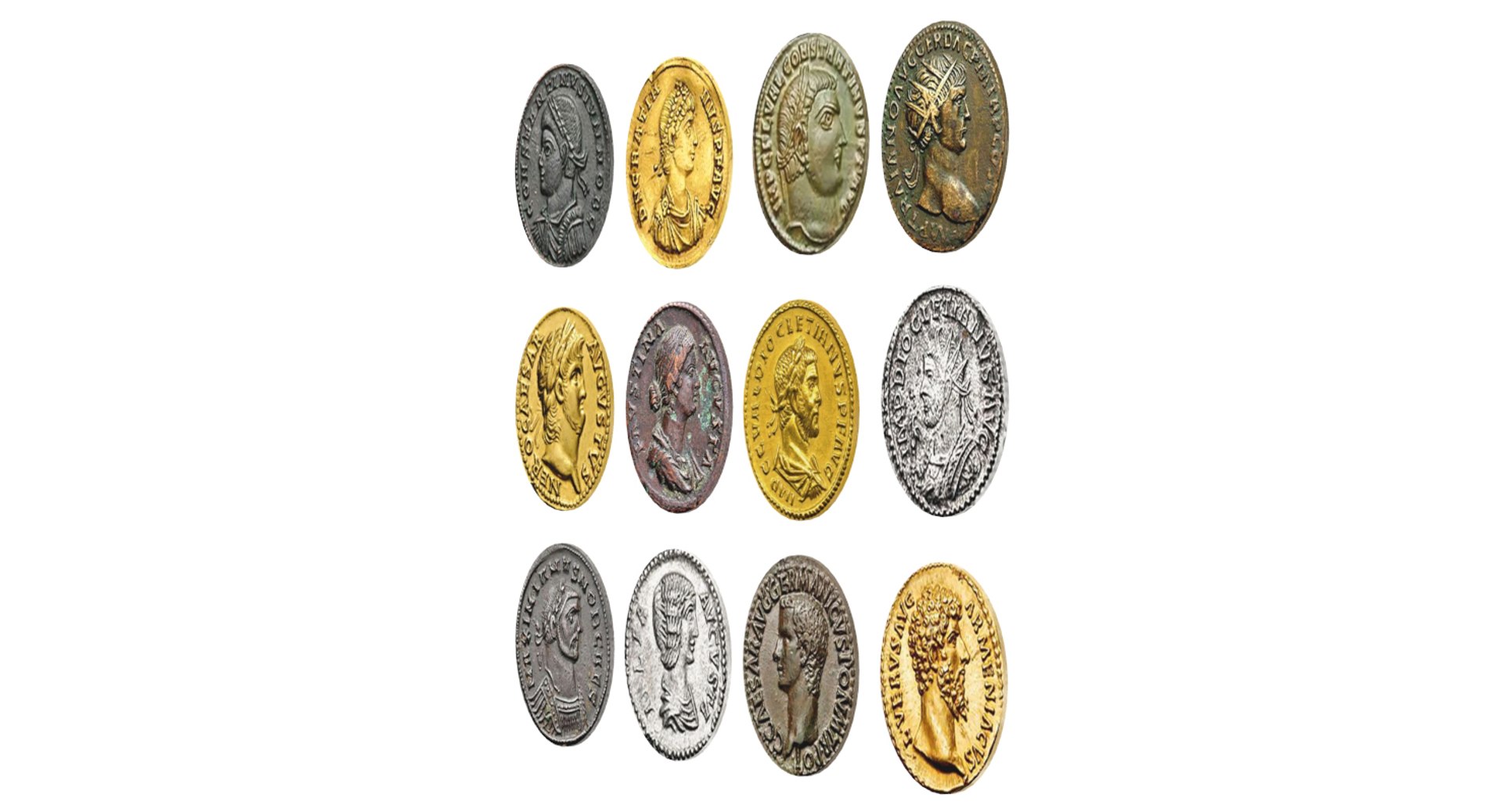 3D Ancient Roman Coins Set Model - TurboSquid 1356462