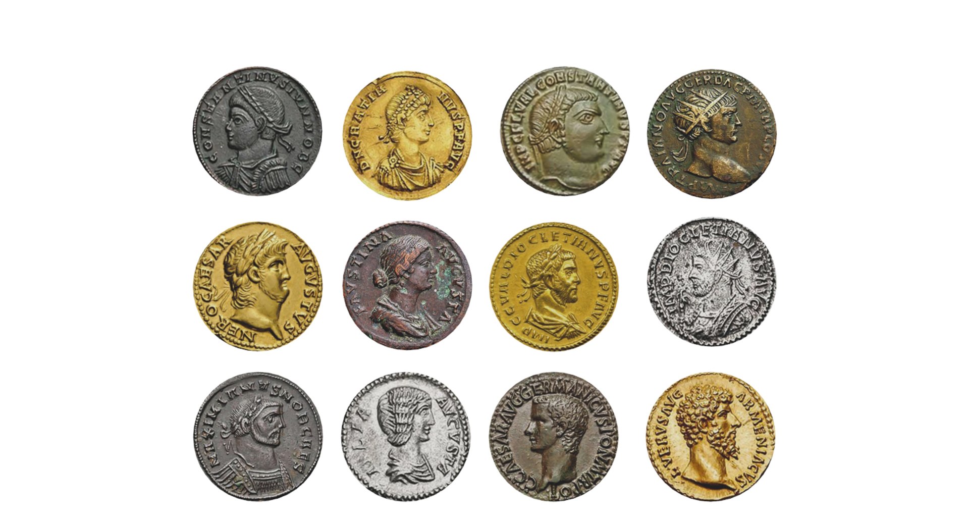 3D Ancient Roman Coins Set Model - TurboSquid 1356462