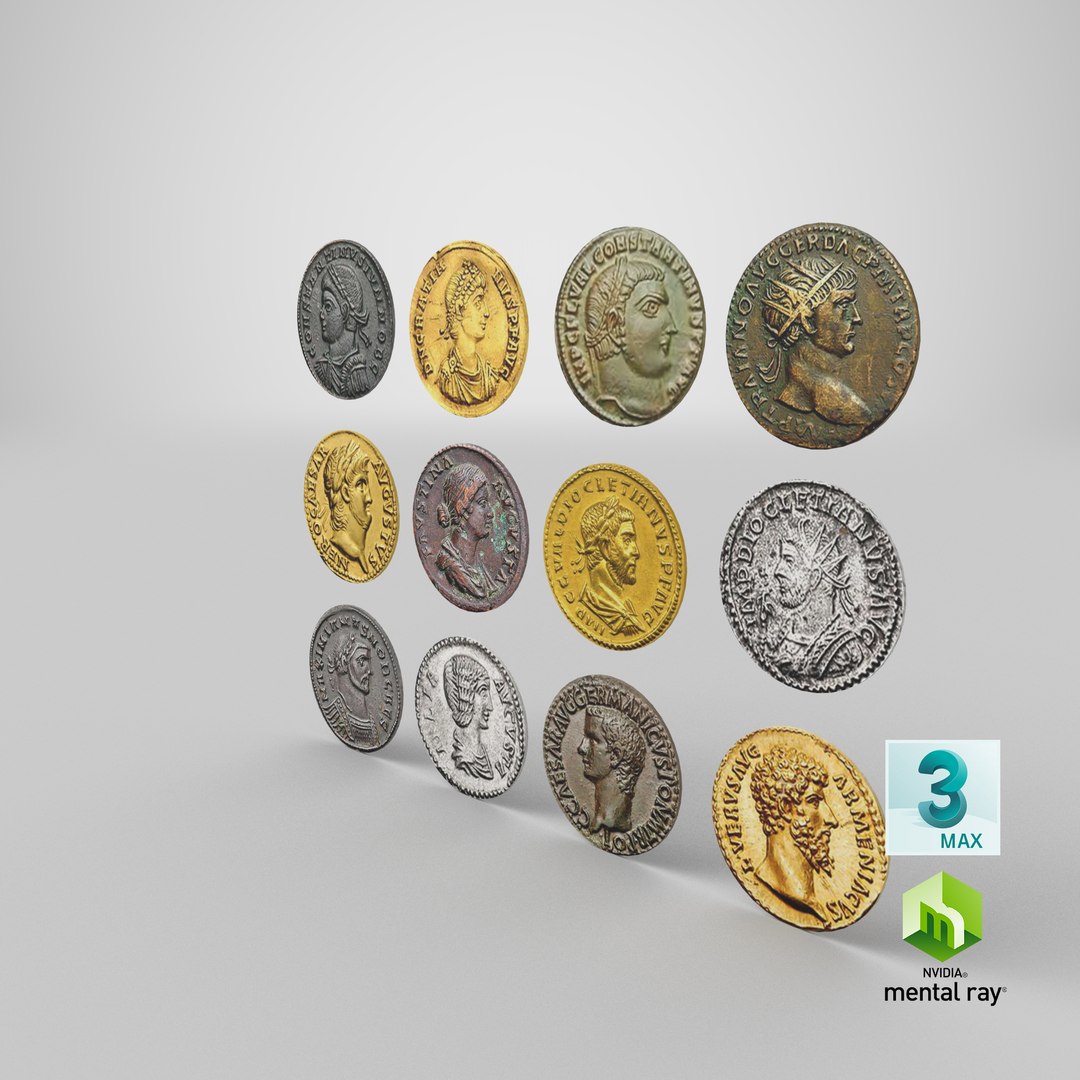 3D Ancient Roman Coins Set Model - TurboSquid 1356462