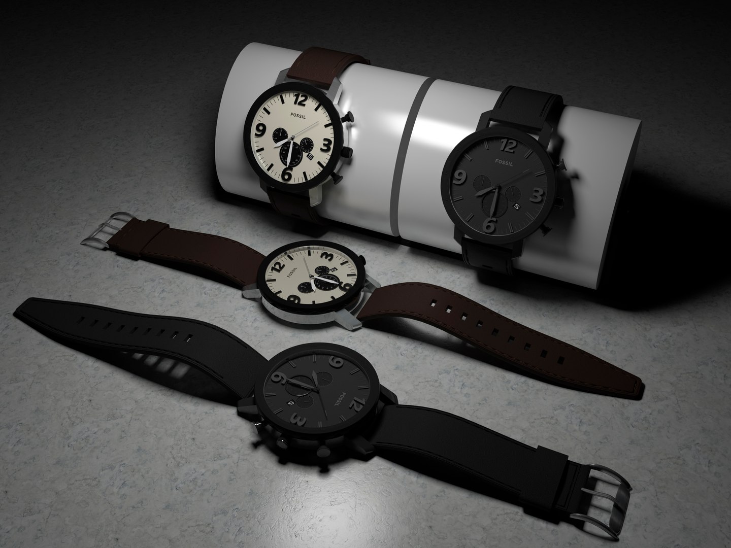 Fossil Watch 3d Model