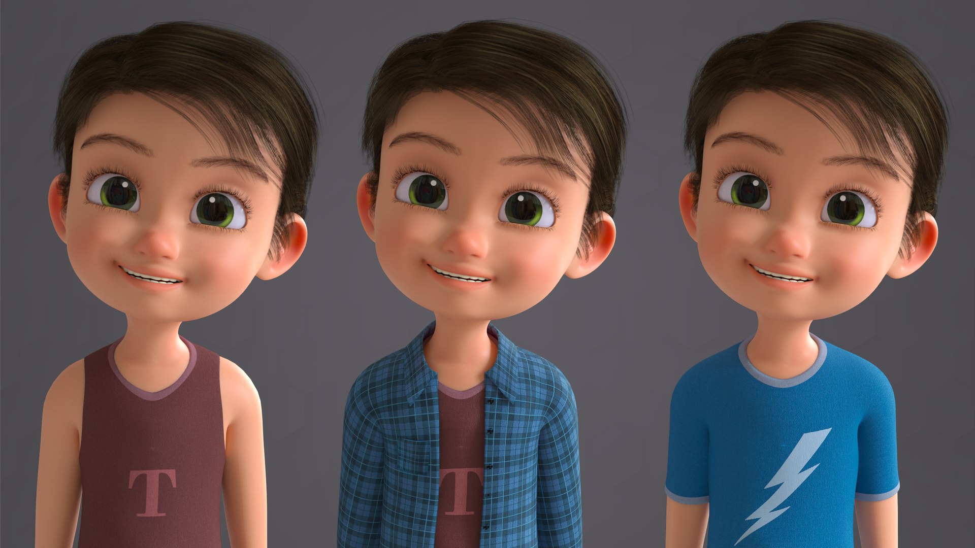 3D CARTOON CUTE BOY BLENDER VERSION - TurboSquid 1951149