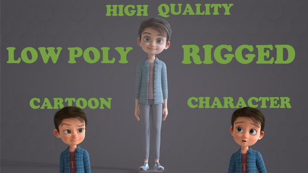 3D CARTOON CUTE BOY BLENDER VERSION - TurboSquid 1951149