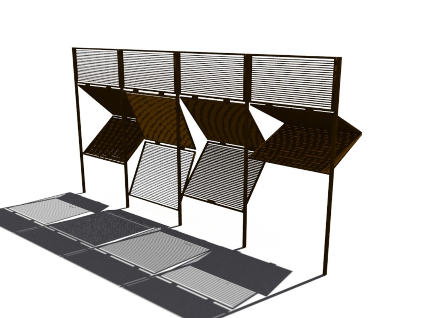 Sliding Louvre Screens 3d Model