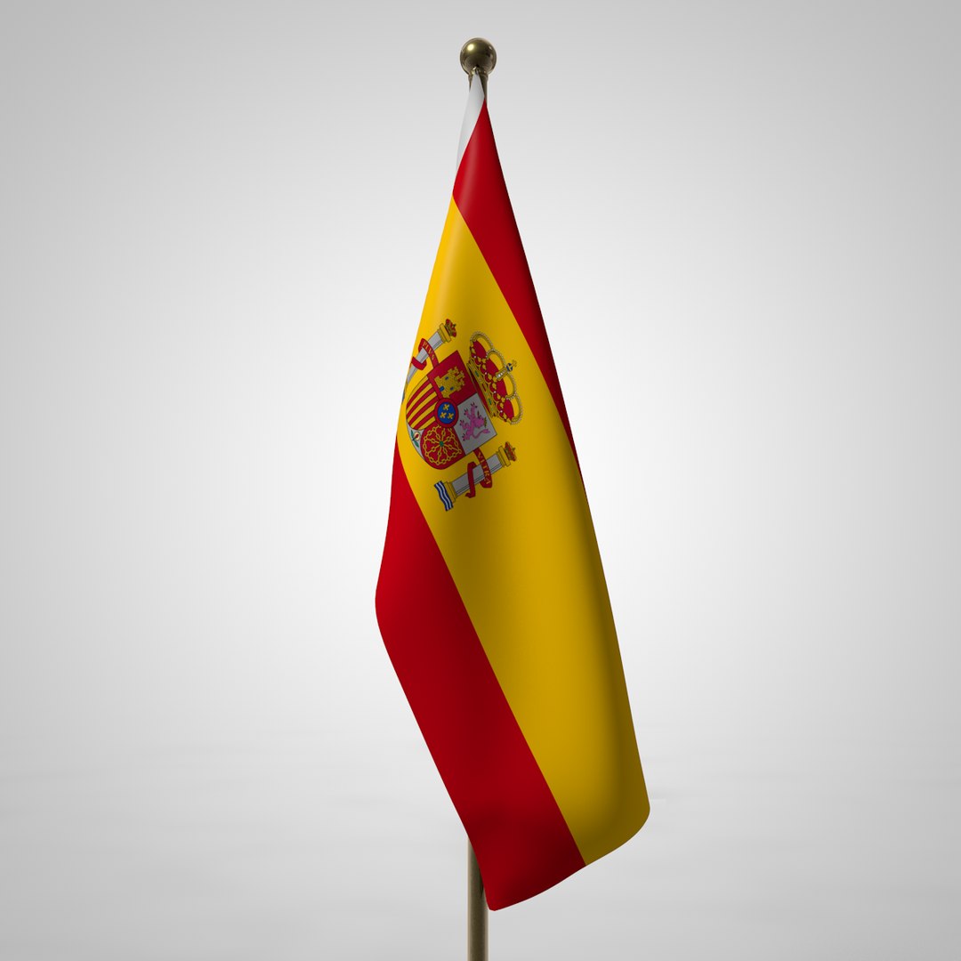 Spanish Flag Pole 3D Model - TurboSquid 1301851