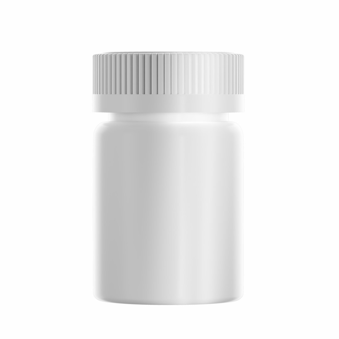 3D 100 mg pill bottle model - TurboSquid 1219667