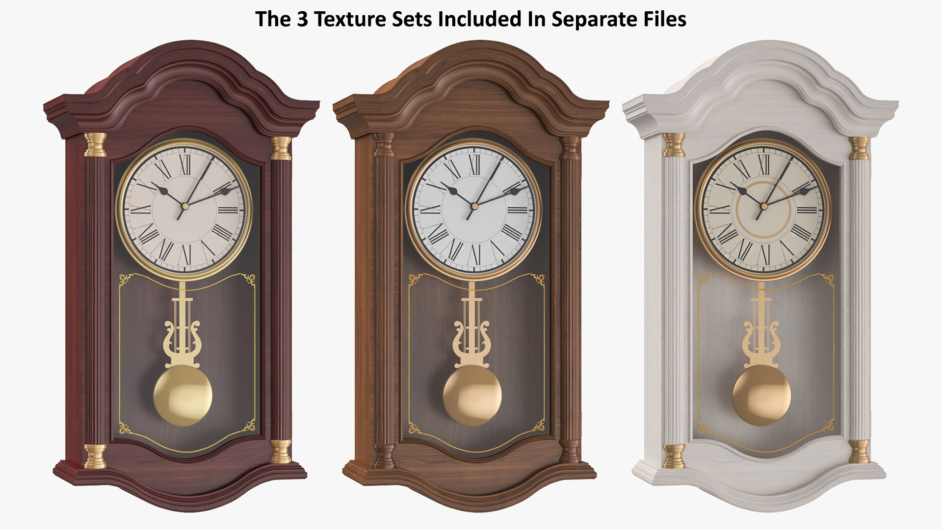 3D Model Classic Wall Clock 01 - TurboSquid 2159733