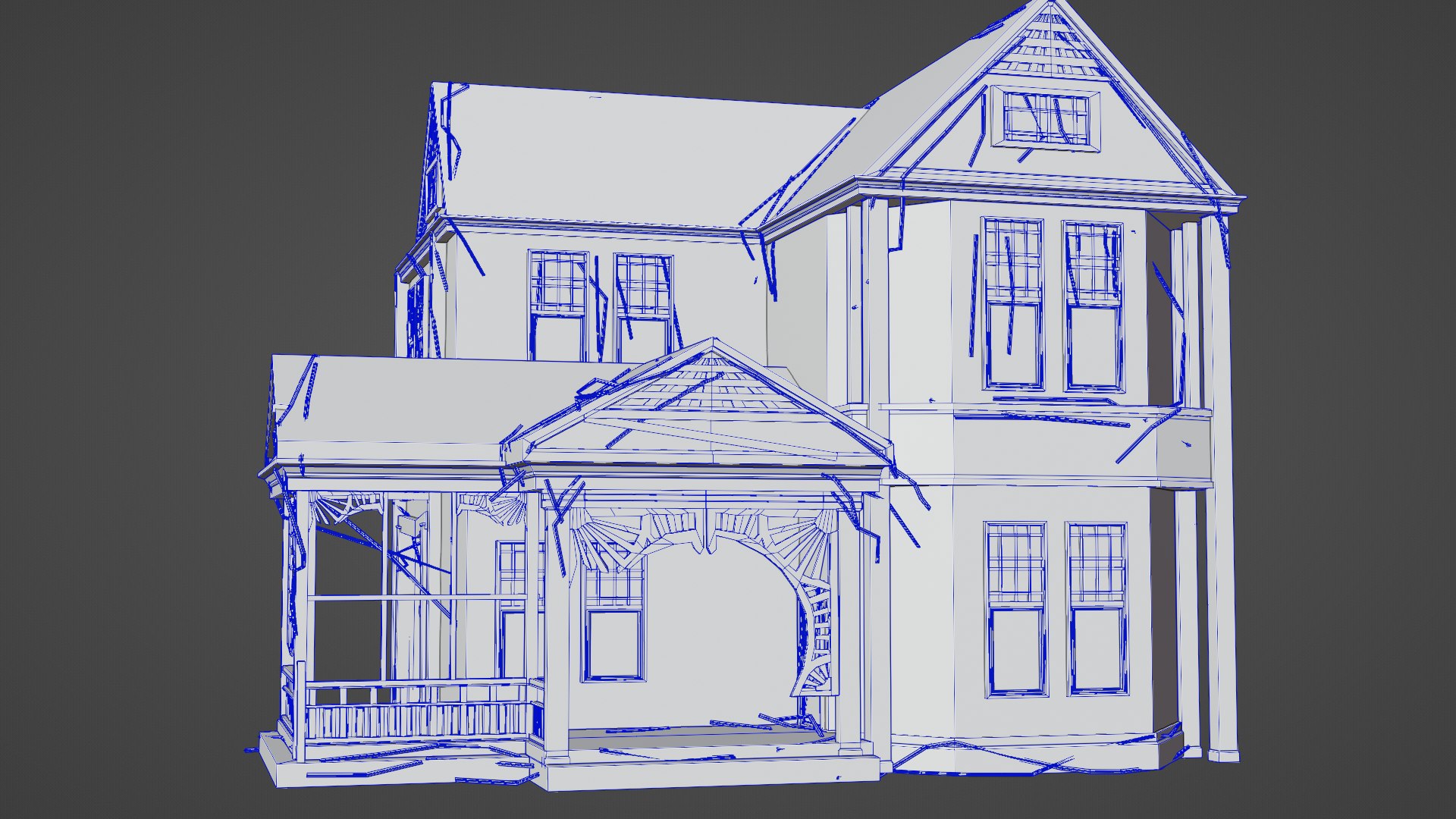 Abandoned Old House - Realistic Low Poly 3D Model - TurboSquid 2089684