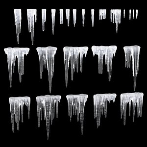 3d model icicle set