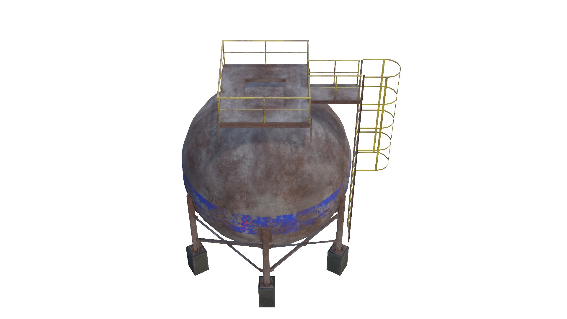 3D Industrial Oil Tank Low Poly 3D Model Model - TurboSquid 2336254