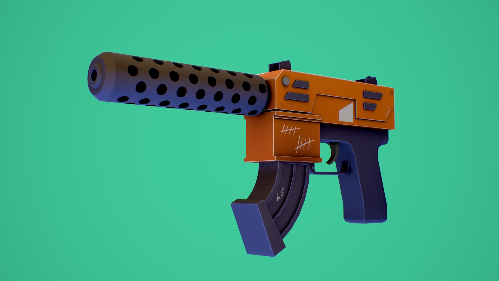 Stylized SMG Gun 3D Model - TurboSquid 2249297
