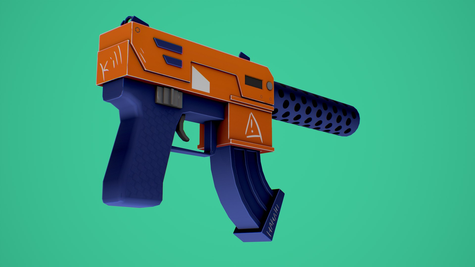 Stylized SMG Gun 3D Model - TurboSquid 2249297