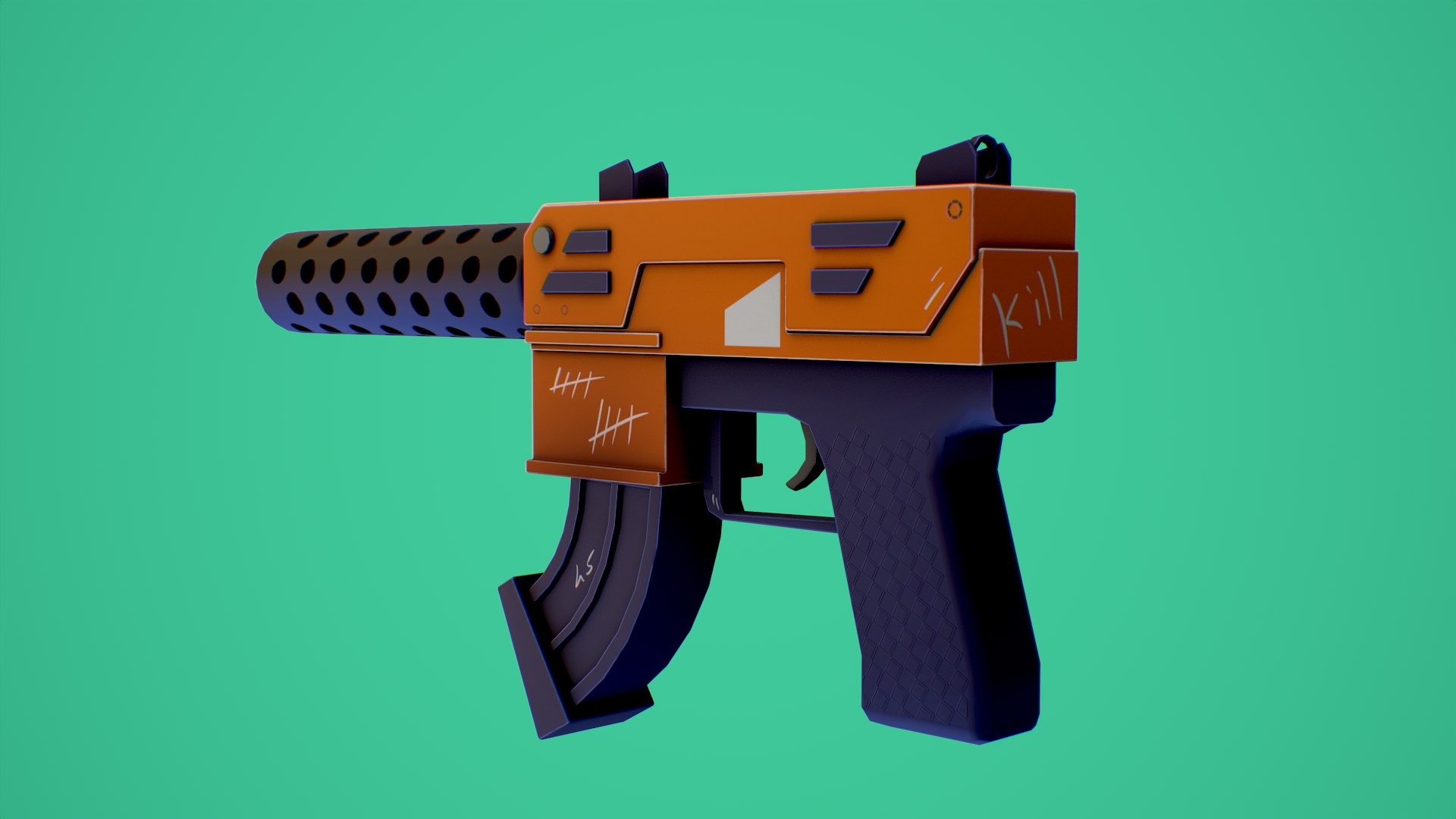 Stylized SMG Gun 3D Model - TurboSquid 2249297