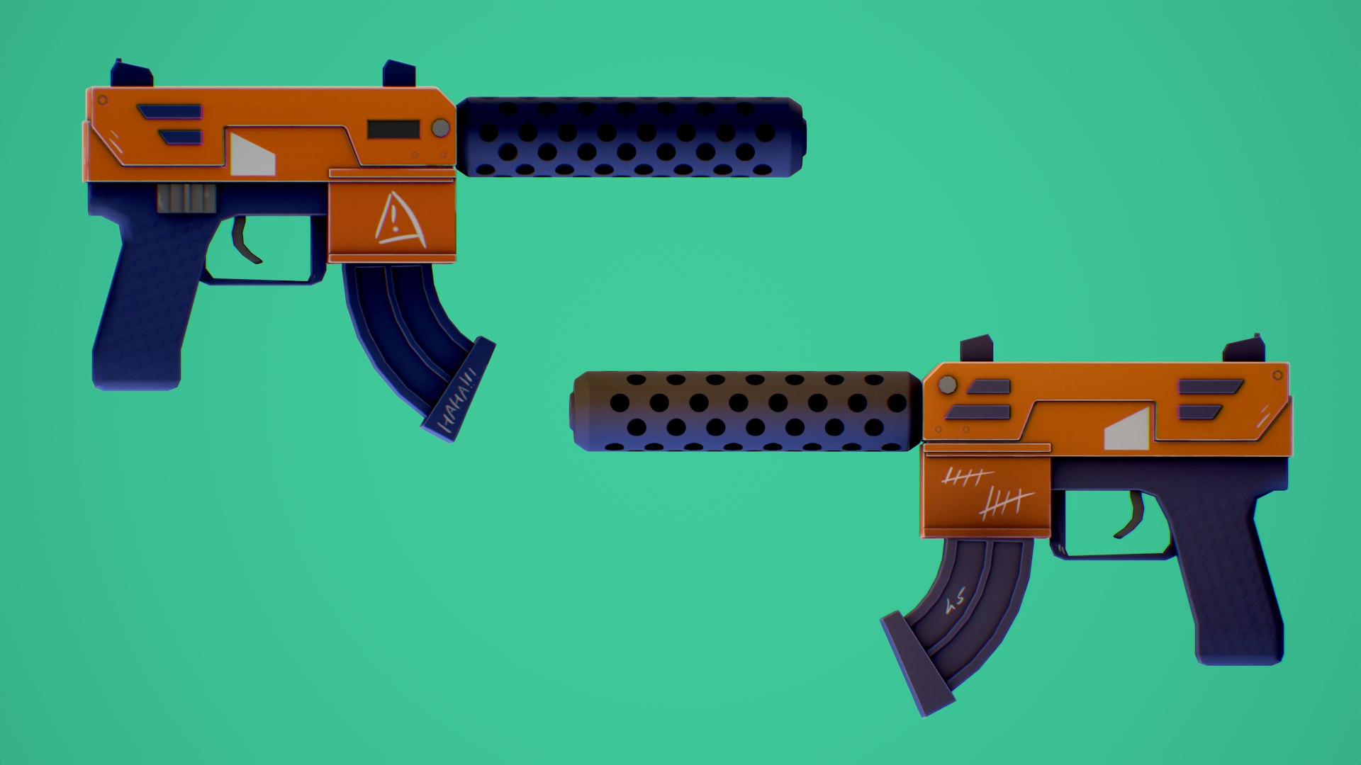Stylized SMG Gun 3D Model - TurboSquid 2249297