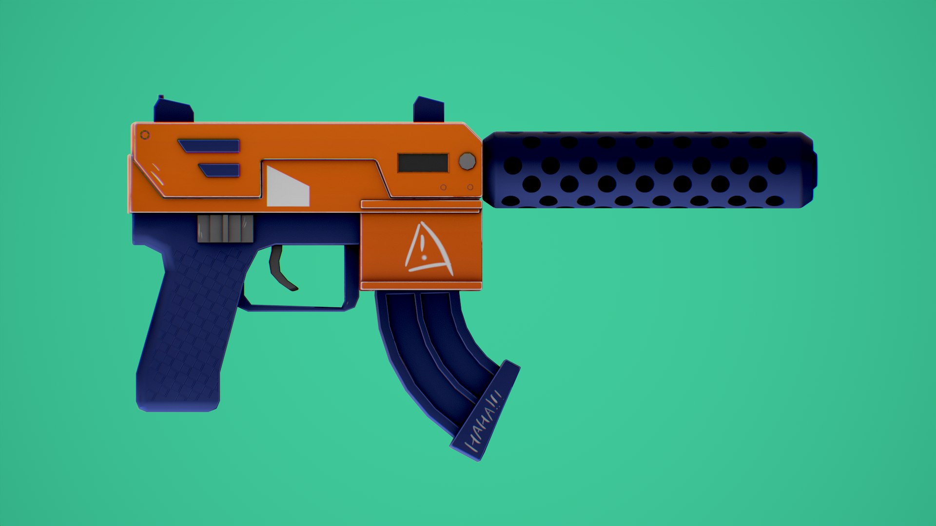Stylized SMG Gun 3D Model - TurboSquid 2249297