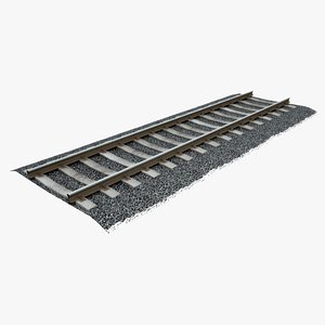 Railway Segment Rails 3d Model