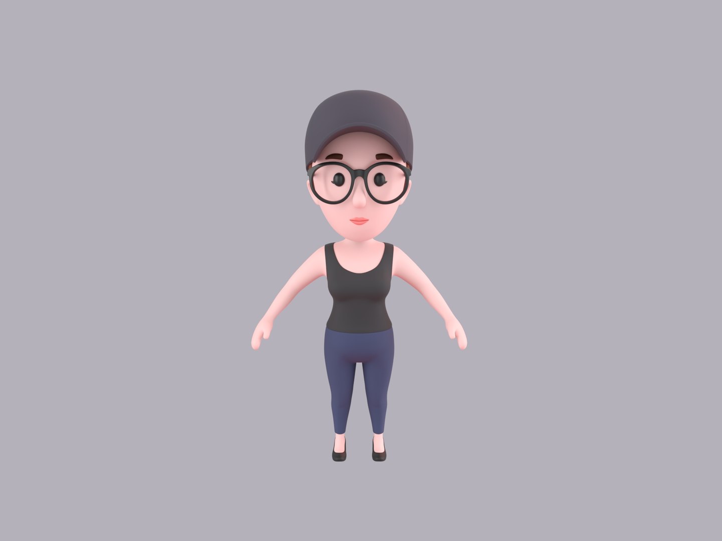 Cartoon Female Character Rigged 031 Model - TurboSquid 2374813