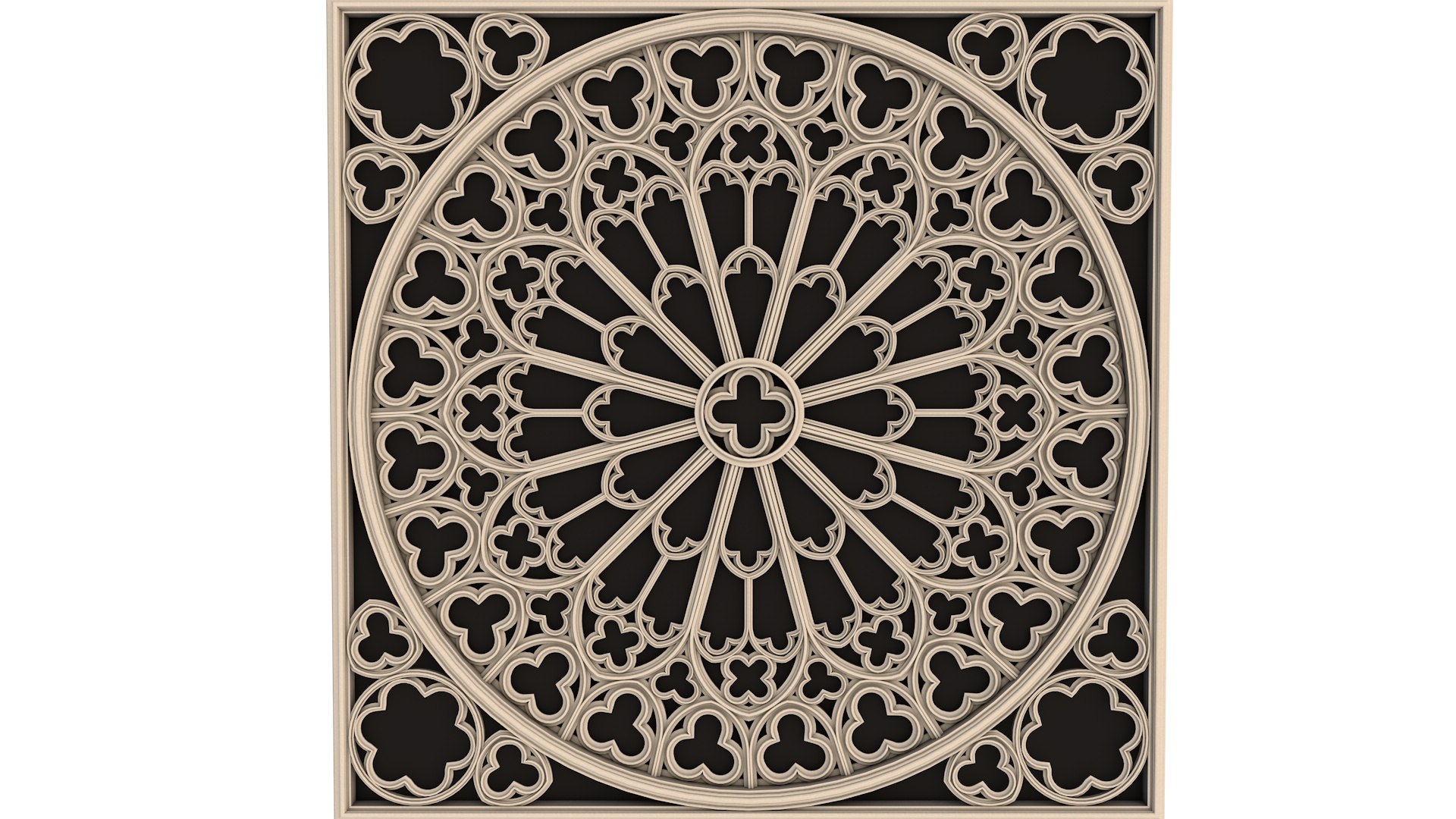 3D Model Notre Dame Cathedral Gothic Rose Window - TurboSquid 1814470