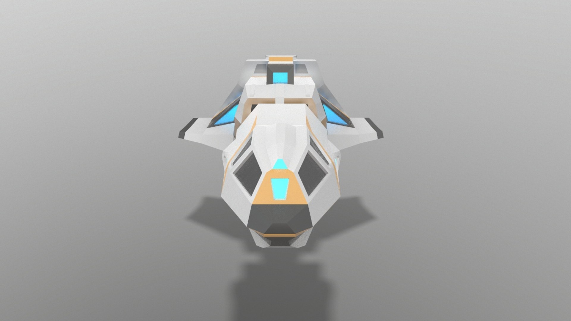 Low-poly Sci-fi Space Aircraft 3D - TurboSquid 1538265