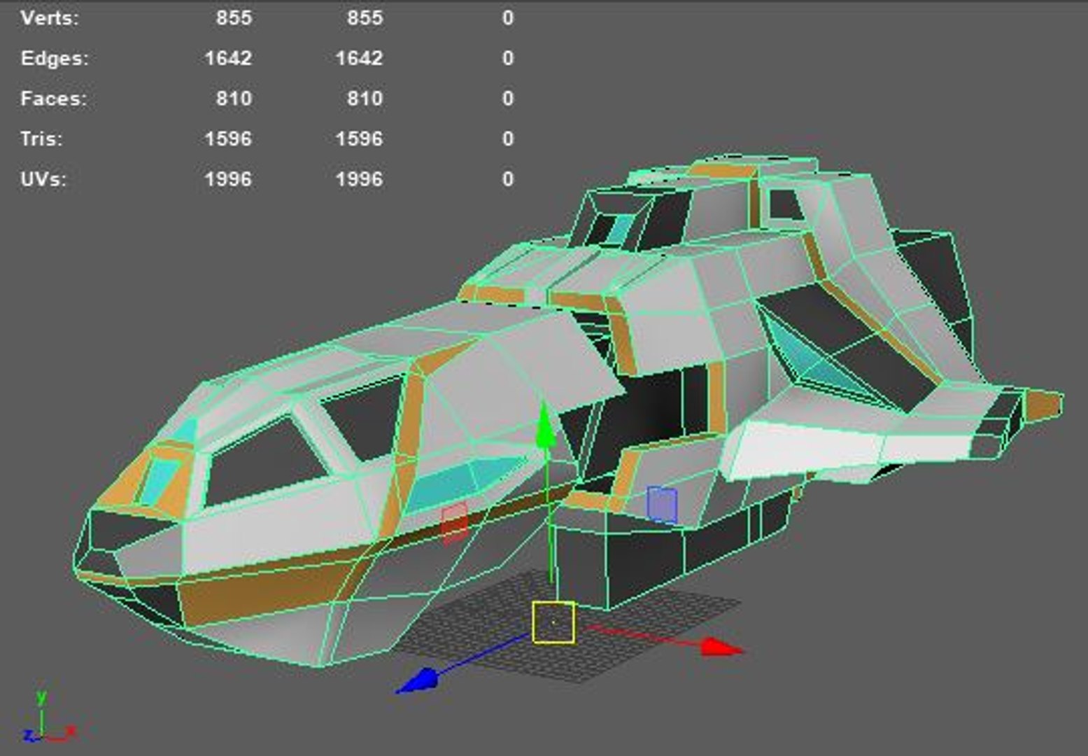 Low-poly Sci-fi Space Aircraft 3D - TurboSquid 1538265