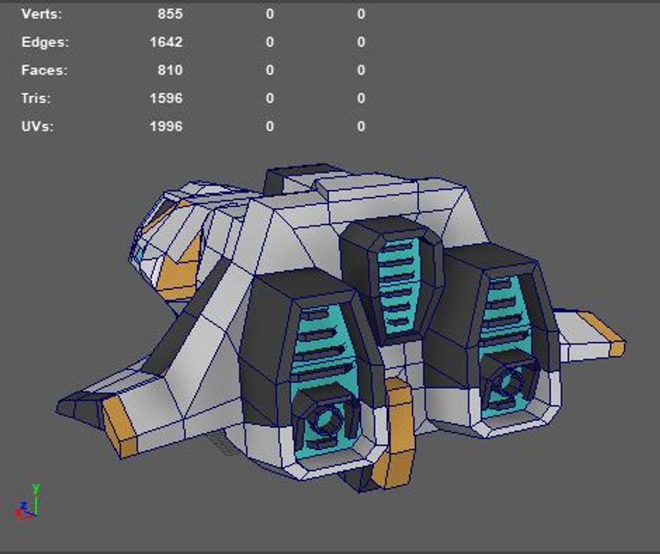 Low-poly Sci-fi Space Aircraft 3D - TurboSquid 1538265