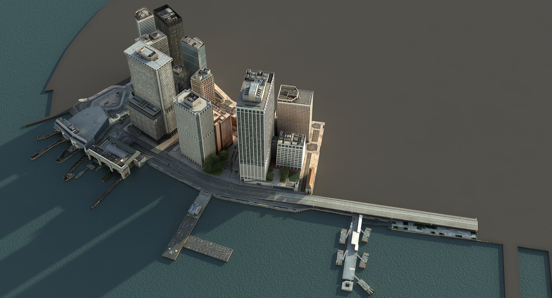 Manhattan Lower02 Portion01 Low Poly Model - TurboSquid 1856024